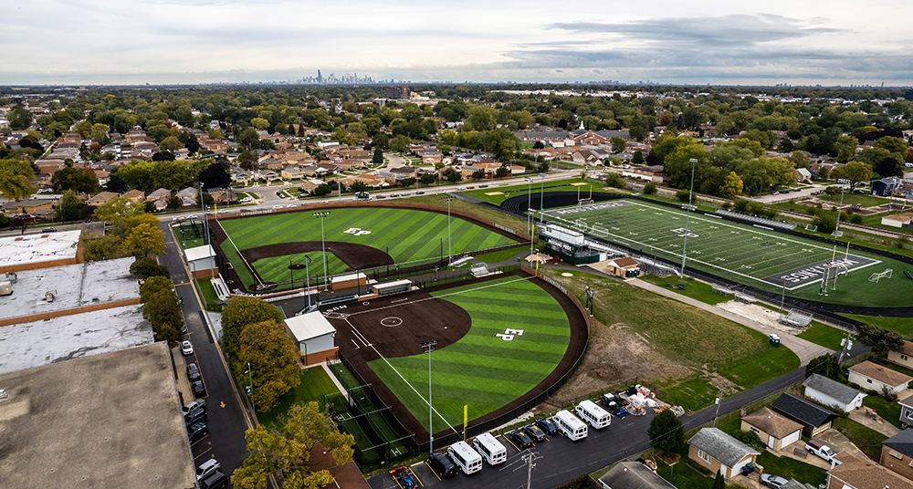 From the 2022 Architectural Portfolio: Evergreen Park Community High School Athletic Fields ...