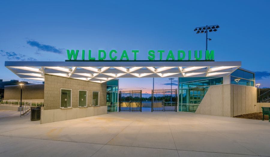 From the 2025 Architectural Portfolio: Novi High School Wildcat Plaza ...